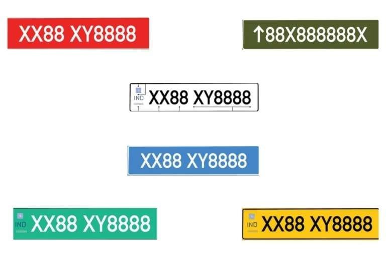 Types of Vehicle Registration Number Plates In India - GaadiFy