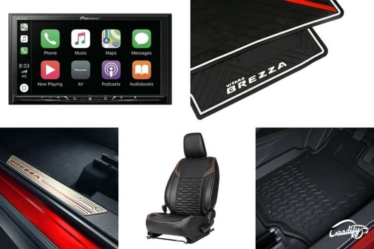 2022 Maruti Suzuki Brezza Accessories Detailed With Prices - GaadiFy