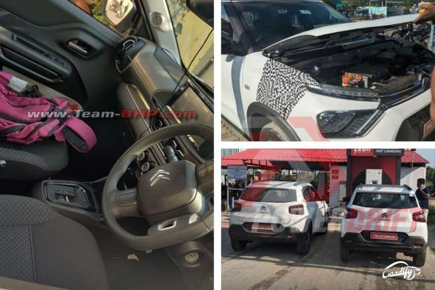 All-Electric Citroen eC3 Interior Spied For The First Time - GaadiFy