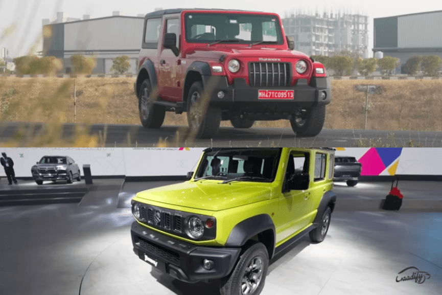 Maruti Jimny vs Mahindra Thar - Price Comparison - GaadiFy