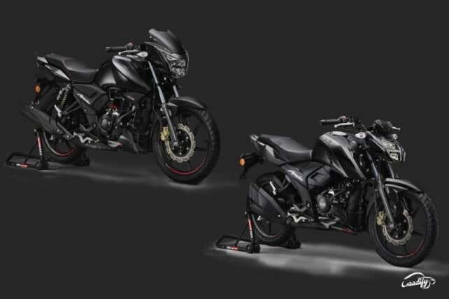 TVS Apache RTR 160 2V, 4V Black Edition Launched