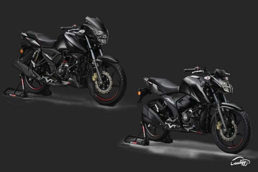 TVS Apache RTR 160 2V, 4V Black Edition Launched