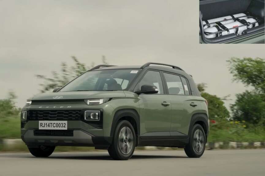 Hyundai Exter CNG Adopts Tata Punch’s Dual-Cylinder Design - GaadiFy