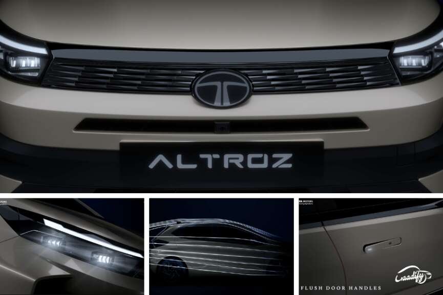 2025 Tata Altroz Facelift teased with new features; Launch on May 22