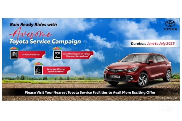 Toyota Announces Monsoon Service Camp For South India - GaadiFy